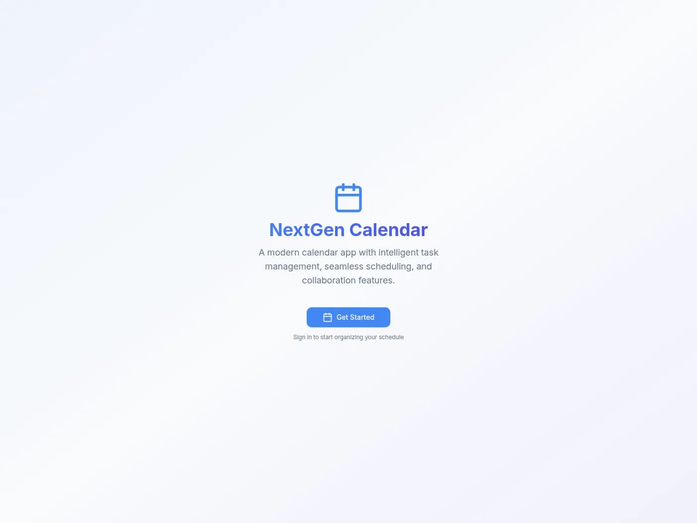 NextGen Productivity Calendar