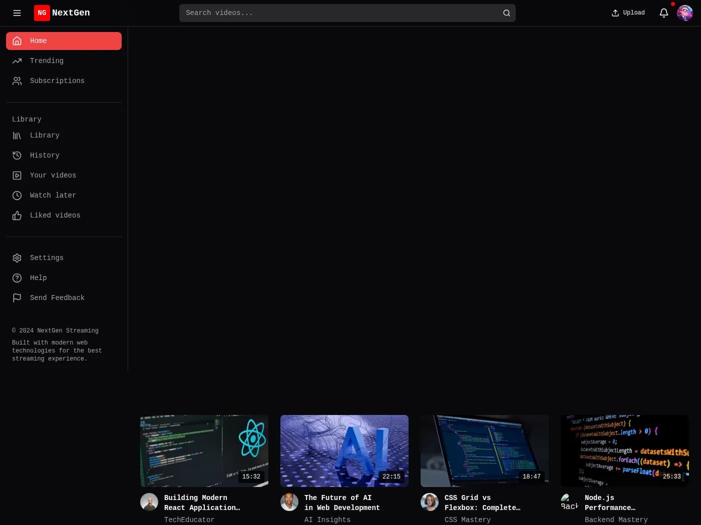 NextGen Video Streaming Platform