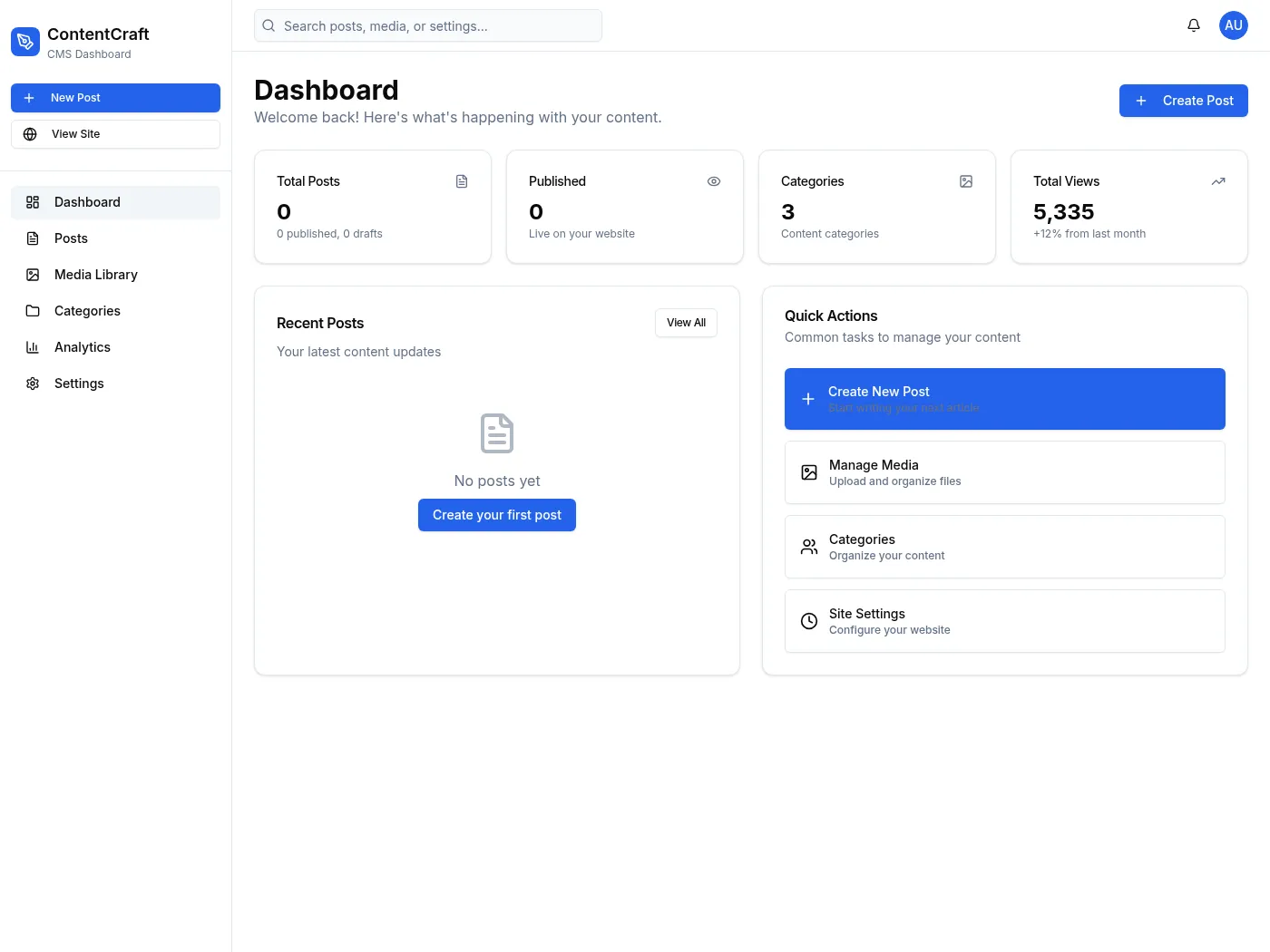 Next.js 14 CMS Website with Tailwind and TypeScript