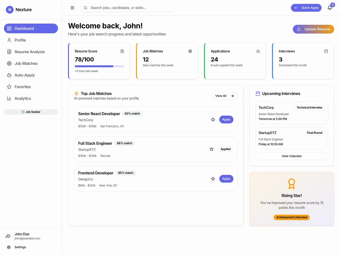 Nexture: AI-Powered Job & Career Platform for Recruiters and Job Seekers