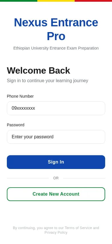 Nexus Entrance Pro - Ethiopia EUEE Prep Mobile App
