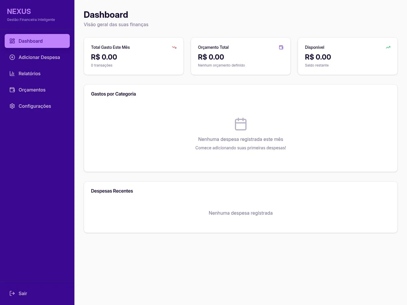NEXUS - Plataforma Inteligente de Gestão Financeira Pessoal com IA e Scanner de Cupons