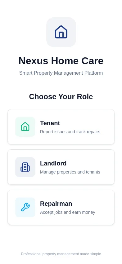 Nexus Home Care – Smart Property Management Platform