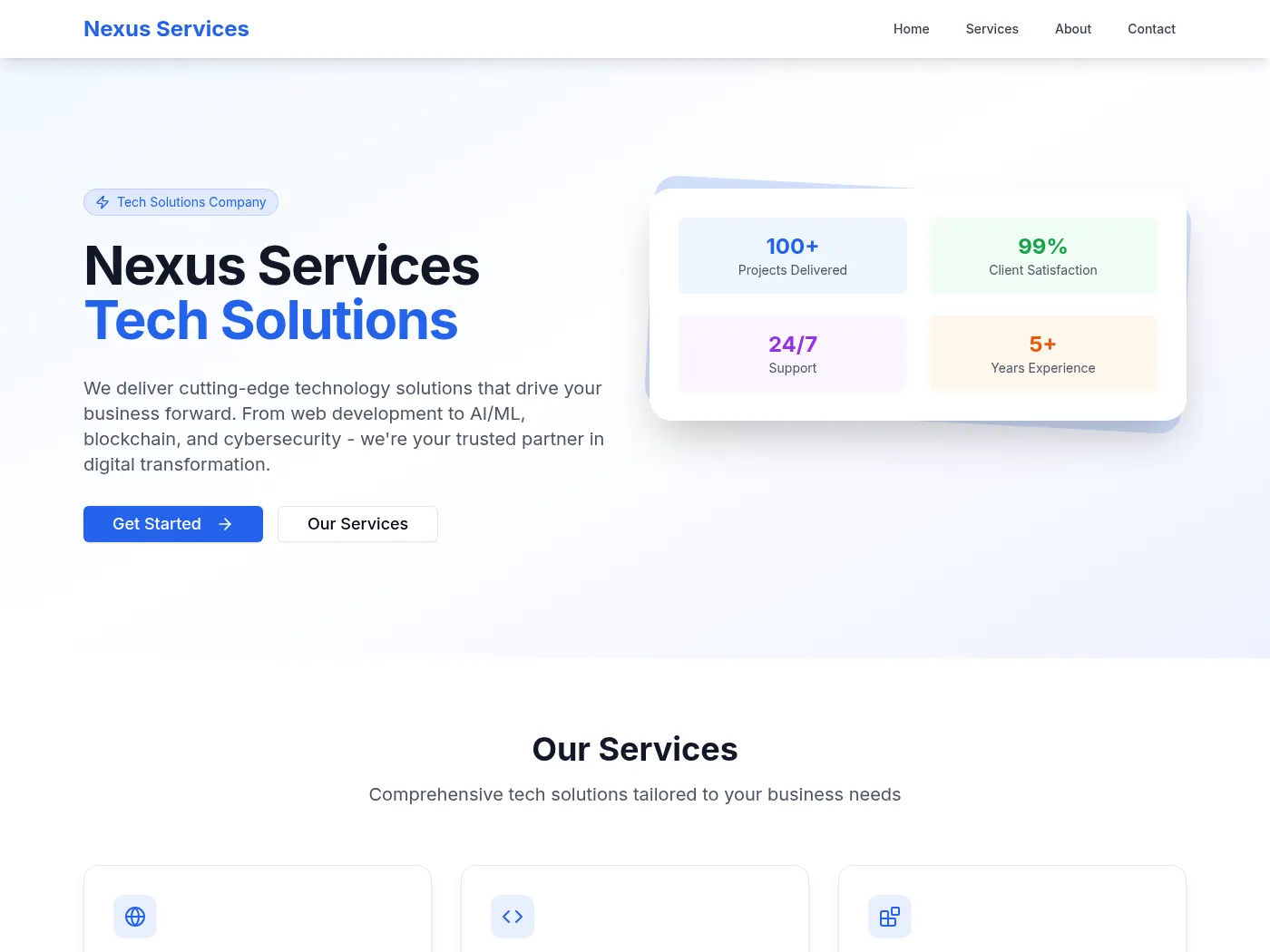 Nexus Services Tech Solutions Website