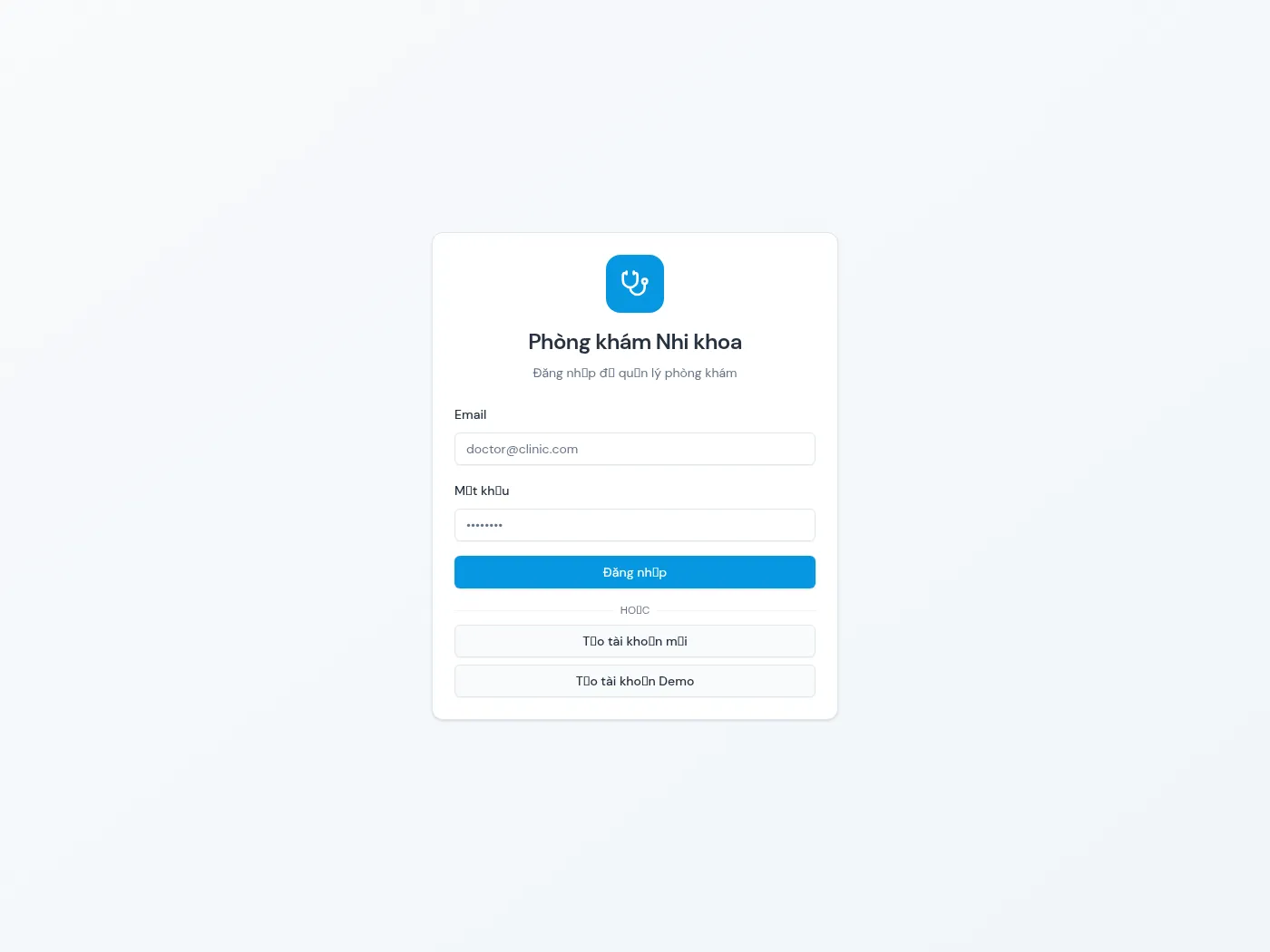Nhi Khoa Clinic Management Web App
