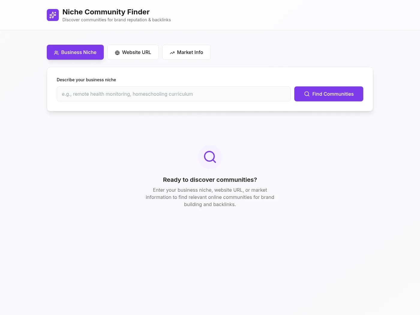 Niche Community Finder for Business Reputation & Backlinks