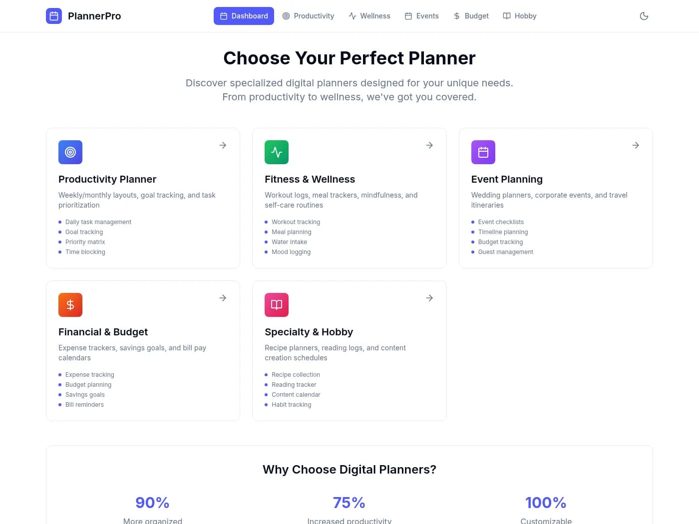 Niche Digital Planner App Template