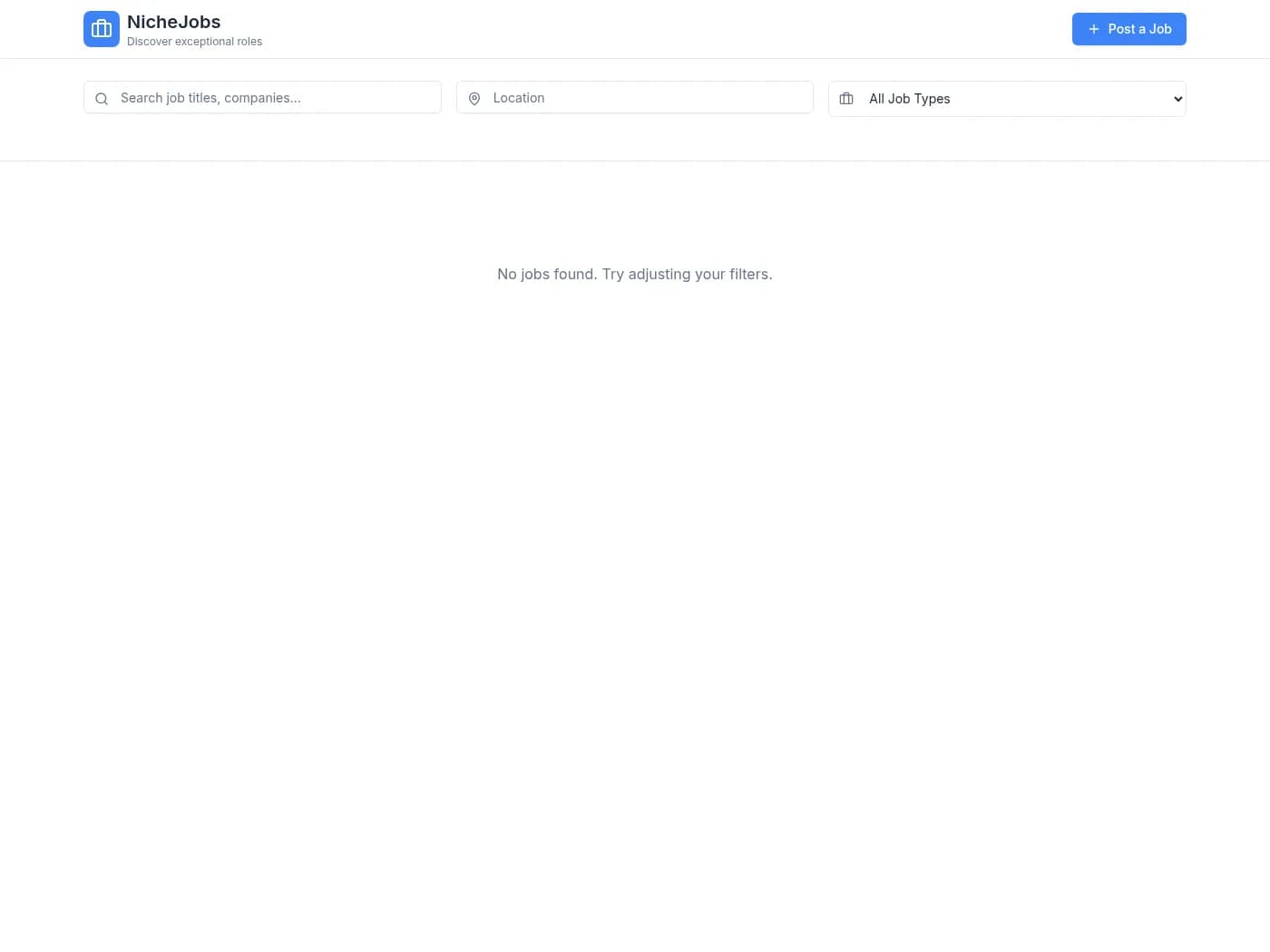 Niche Job Board for Discovering Exceptional Roles