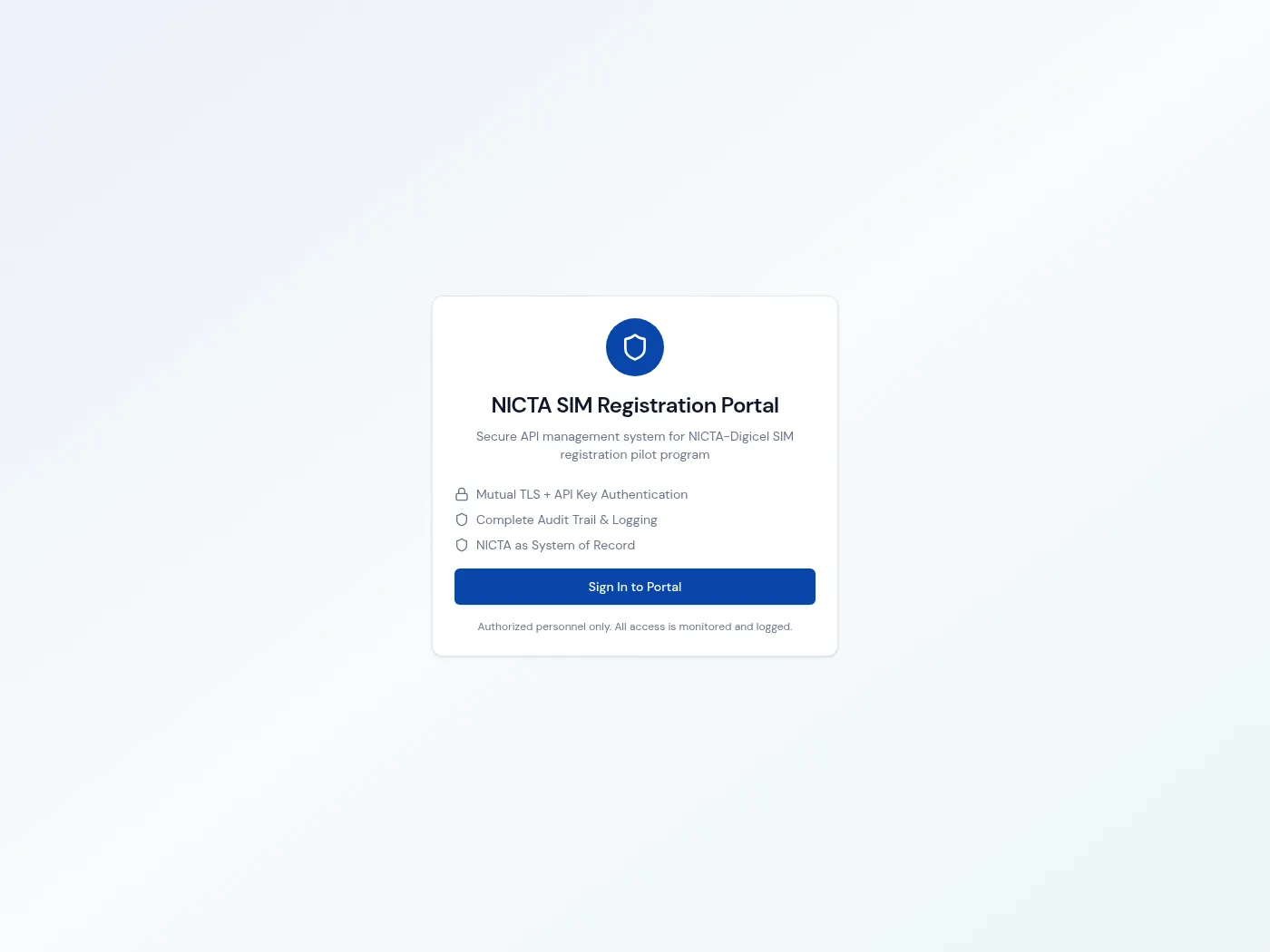 NICTA-Digicel SIM Registration API Pilot