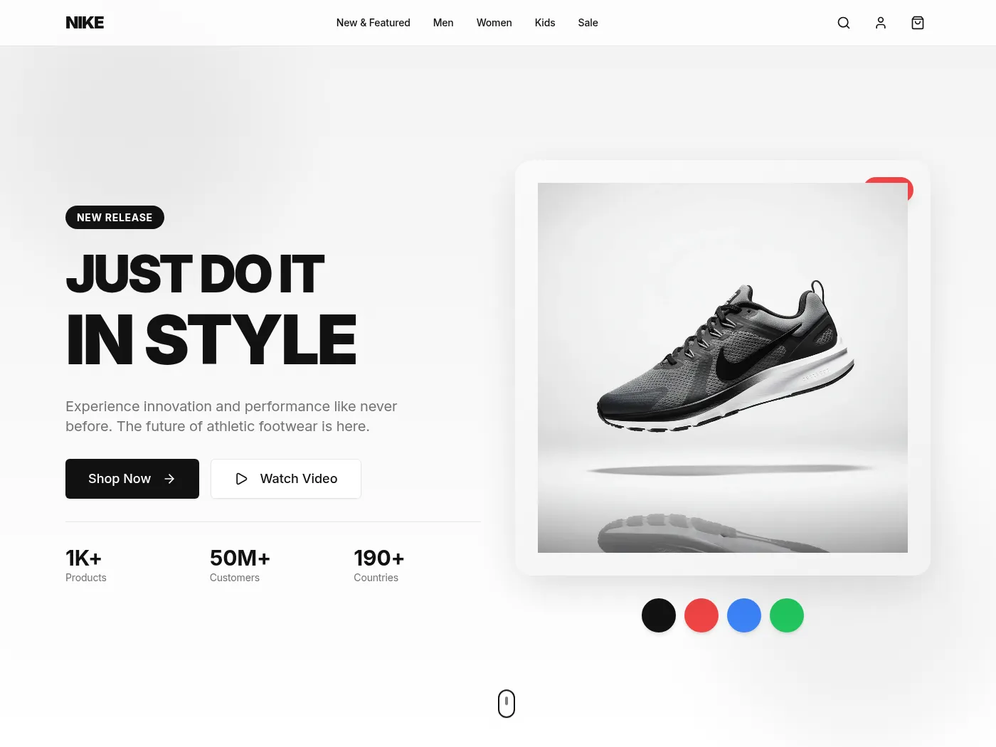 Nike-Inspired 3D Professional Website