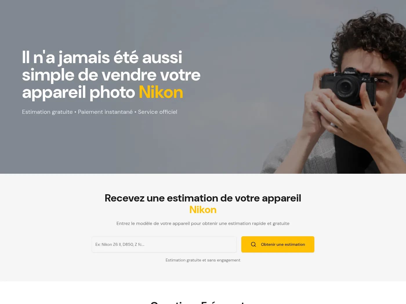 Nikon Official Trade-in Web Platform
