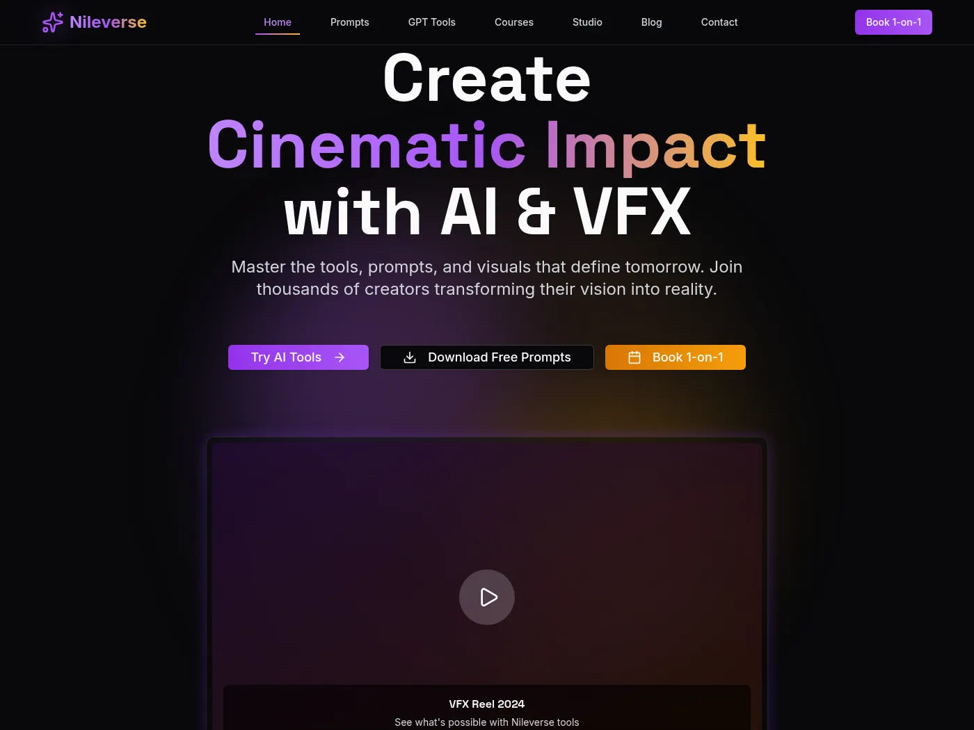 Nileverse: Cinematic AI & VFX Creator Platform