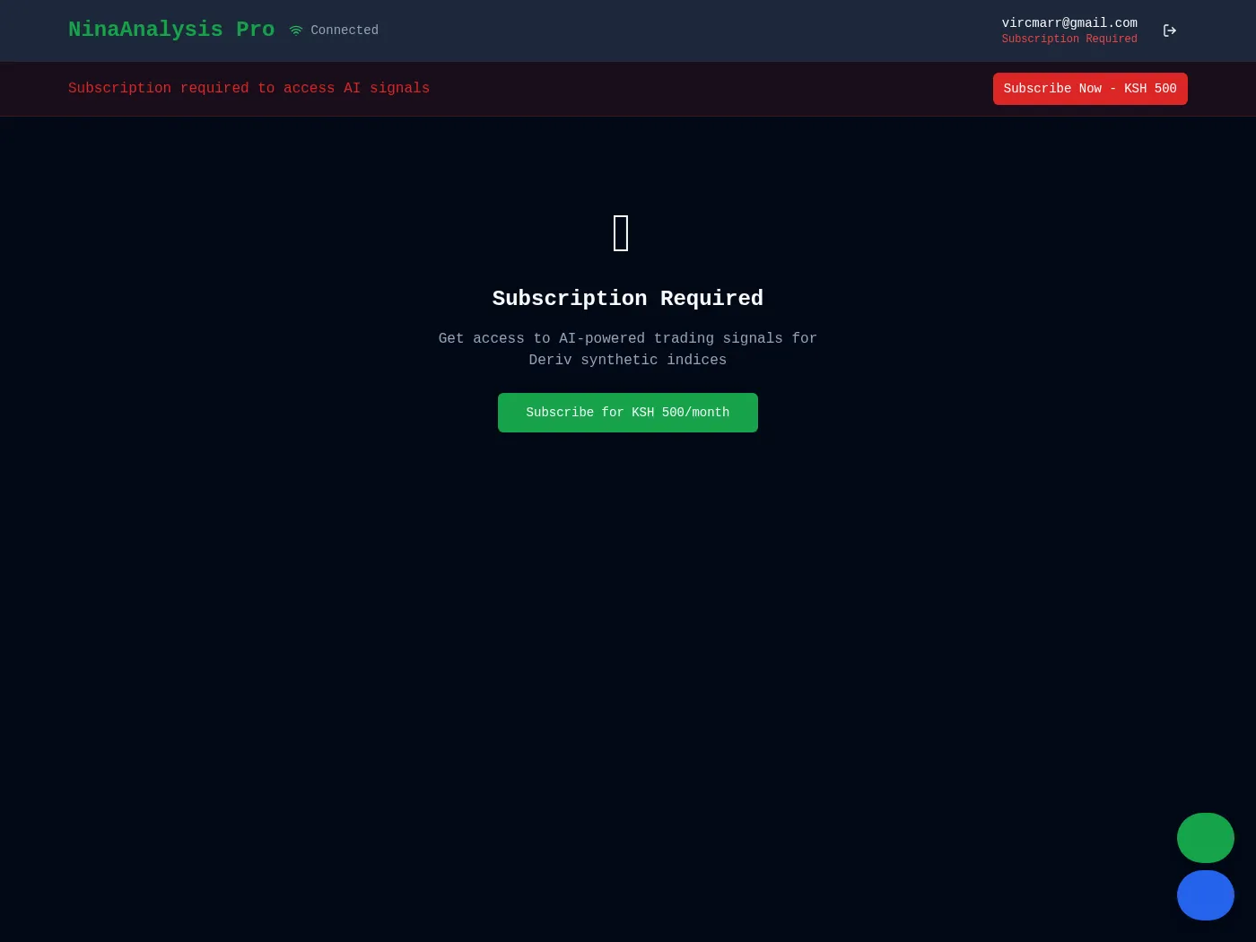 NinaAnalysis Pro – AI-Optimized Deriv Synthetic Signal Engine (Web App)