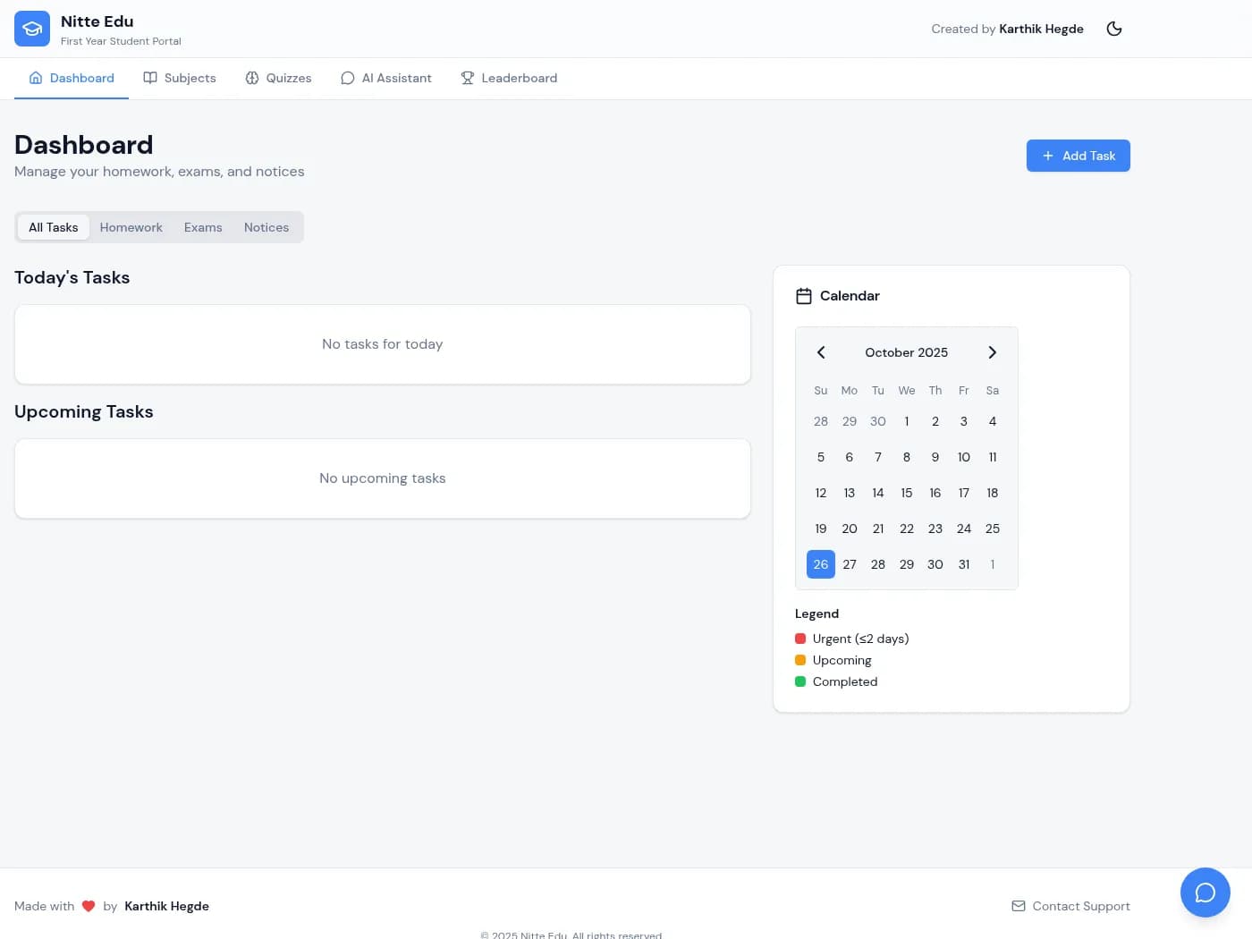 Nitte Edu – Interactive First Year Engineering Student Portal
