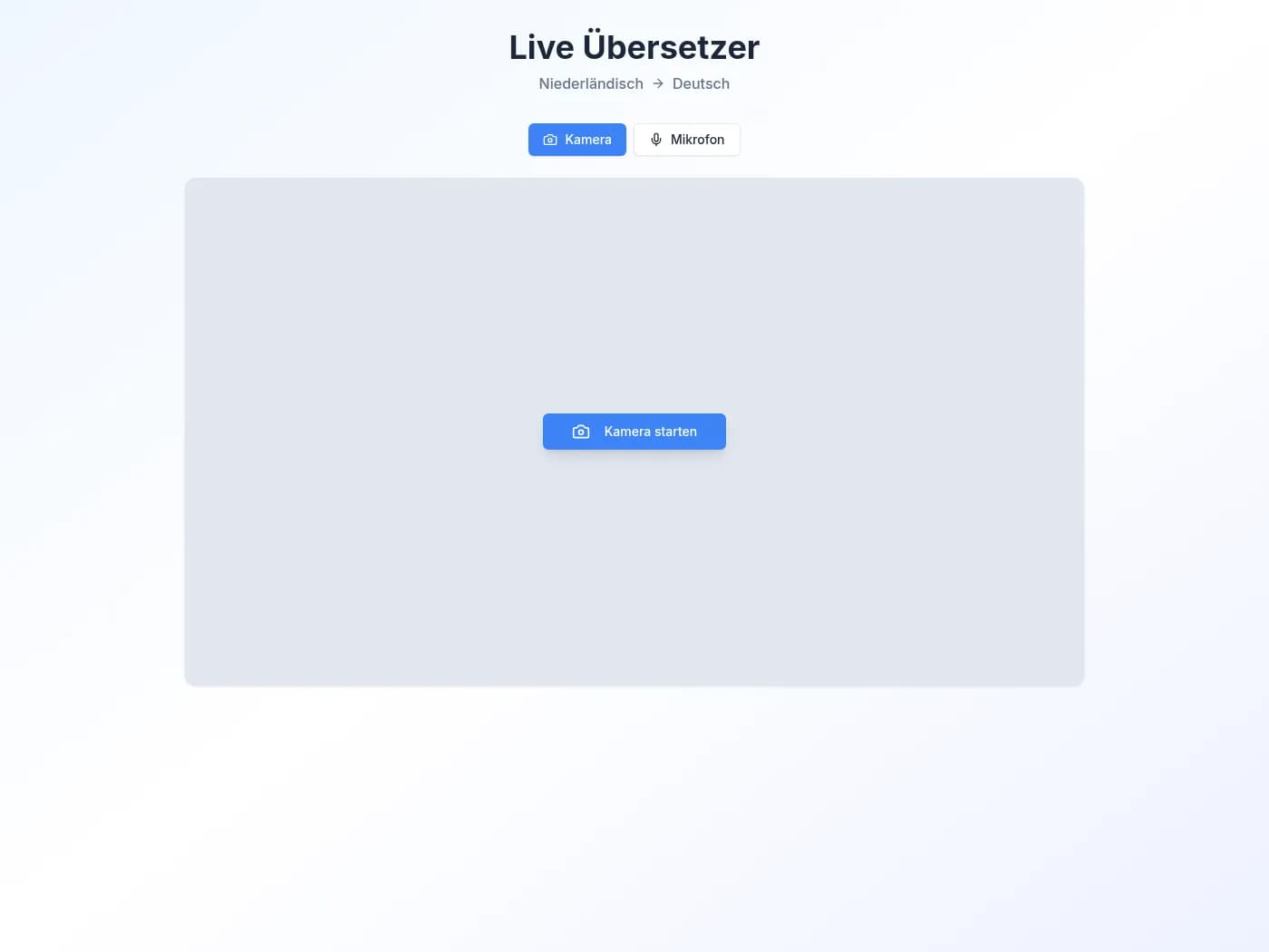Live Übersetzer für Niederländisch-Deutsch mit Kamera und Sprache