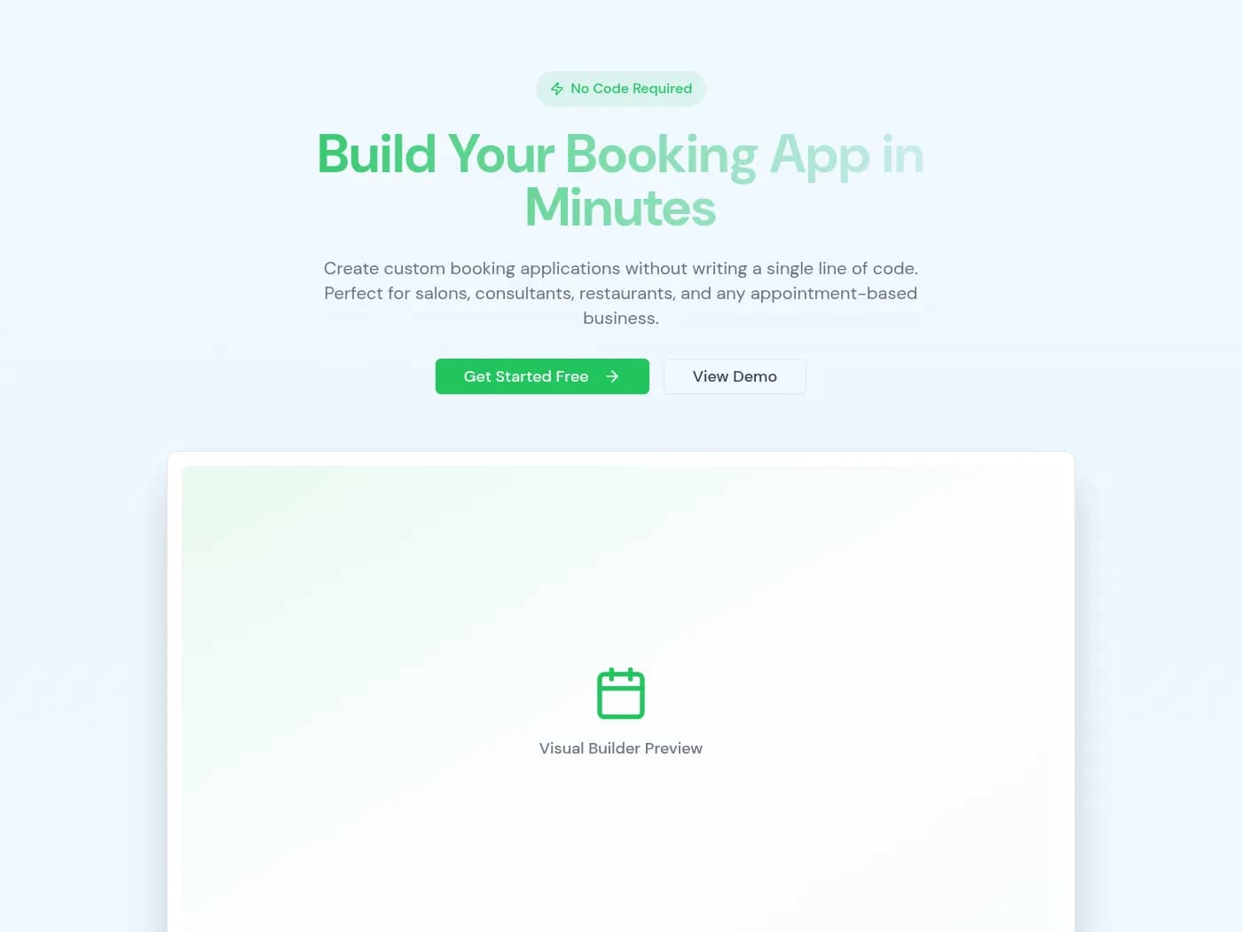 No-Code Booking App Builder