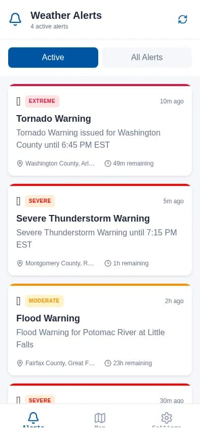 NOAA Weather Alert Tones Android App