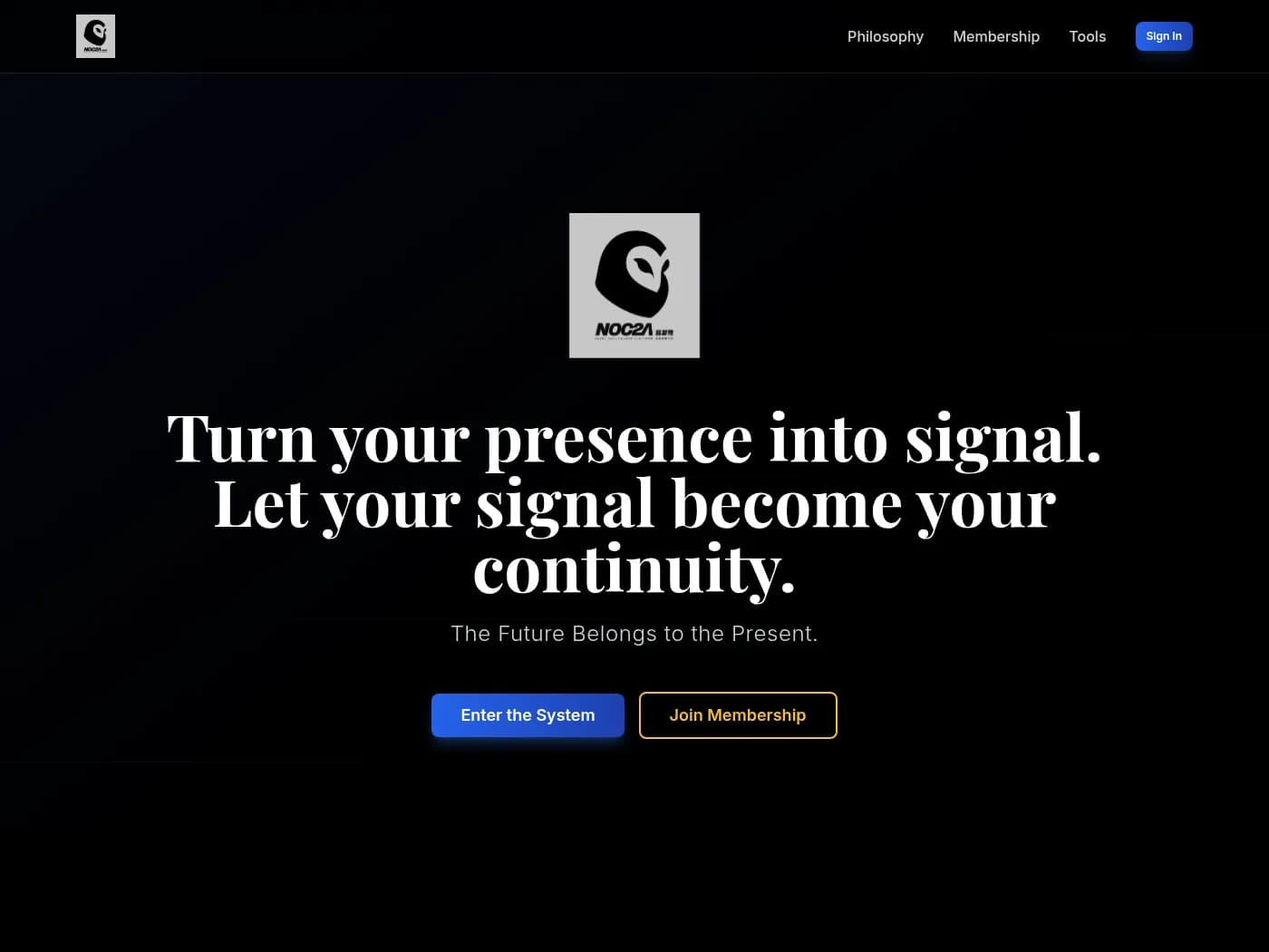 NOC2A: Cinematic Intelligent Membership Platform for The Art & Intelligence of Presence