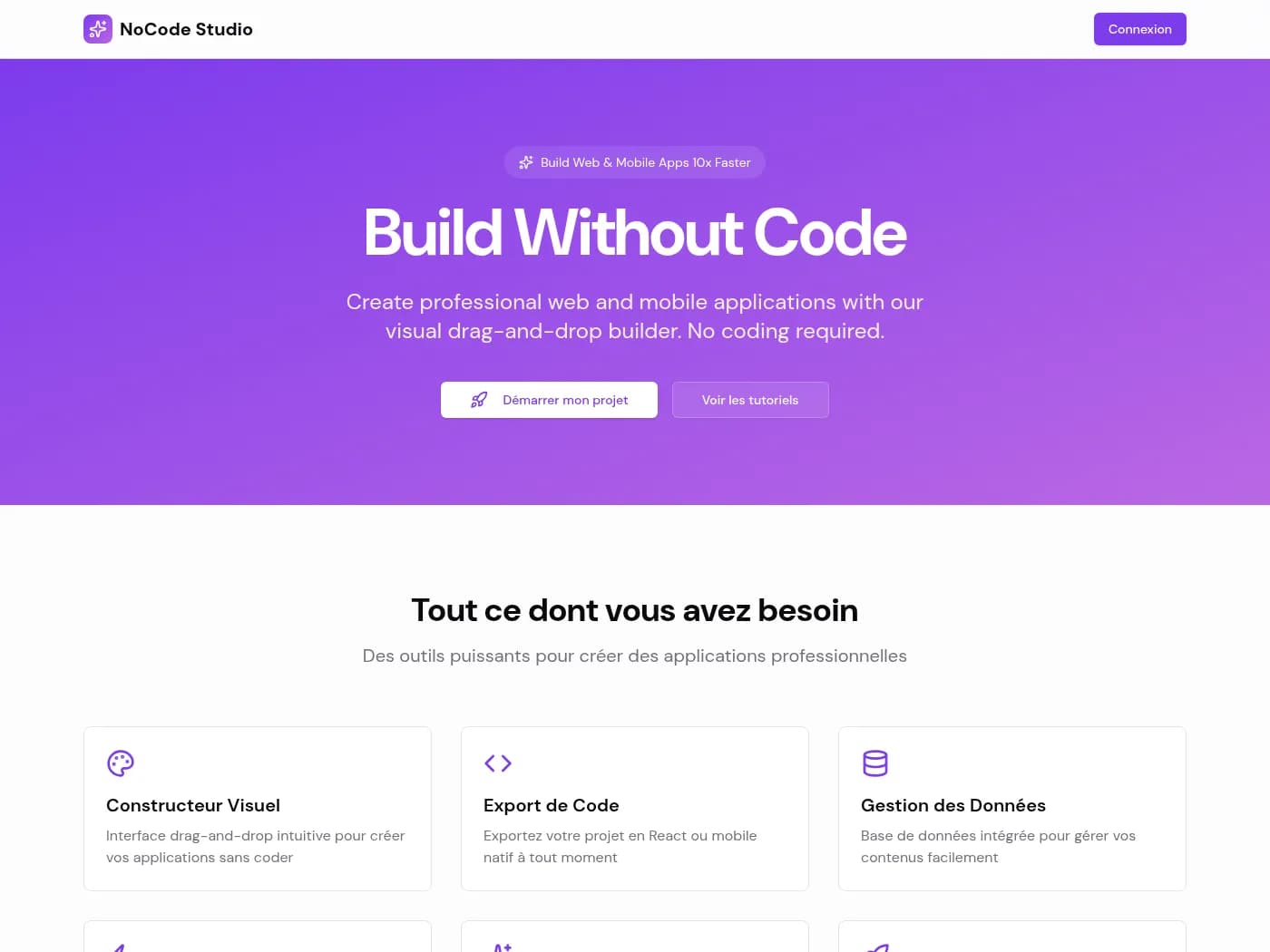 NoCode Studio - Build & Manage Web/Mobile Apps Visually Like Rocket.new