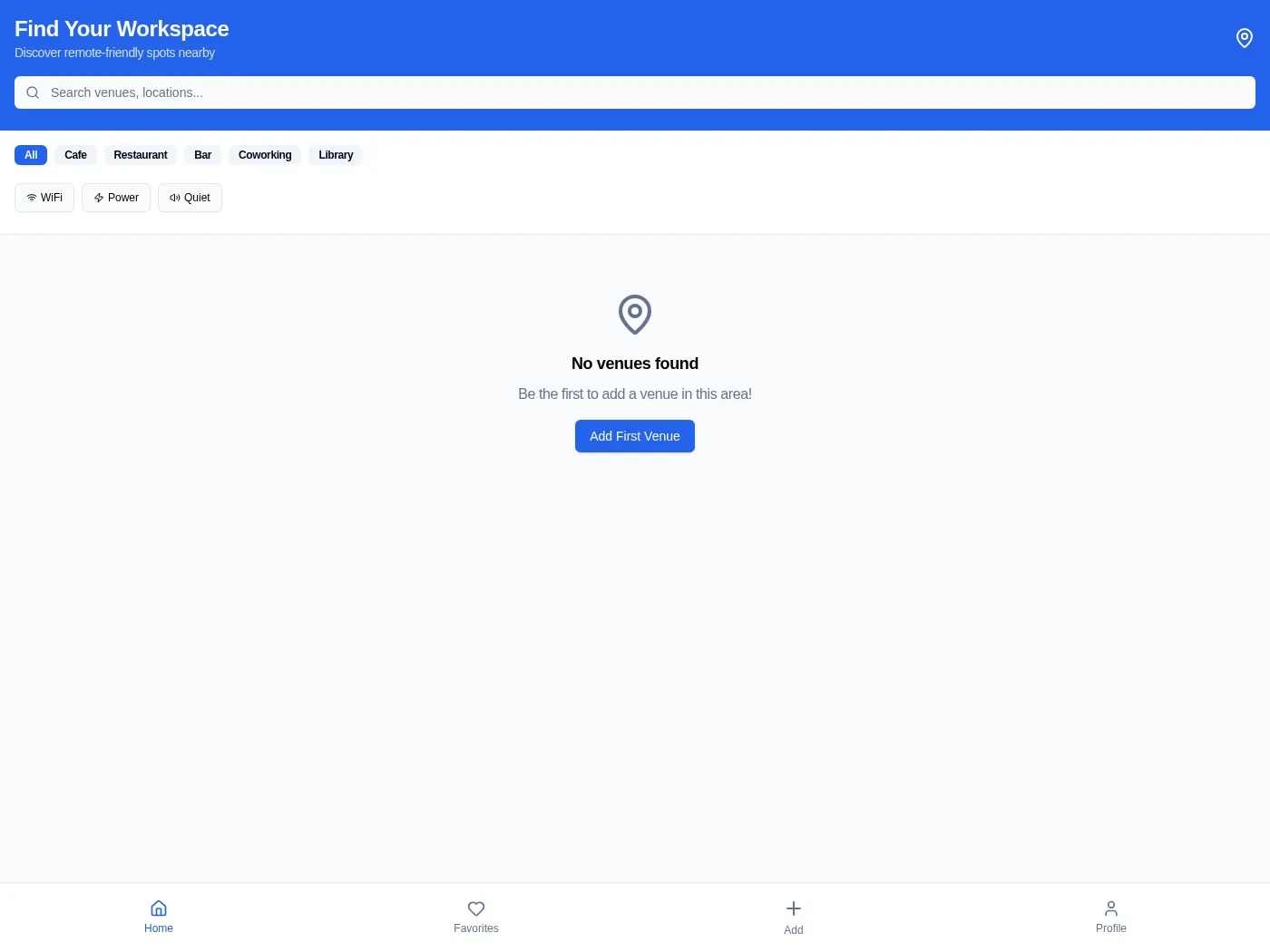NomadWork Finder: Discover Remote-Friendly Workspaces Anywhere