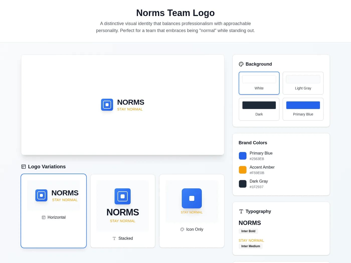 Norms Team Logo and Catchphrase Generator