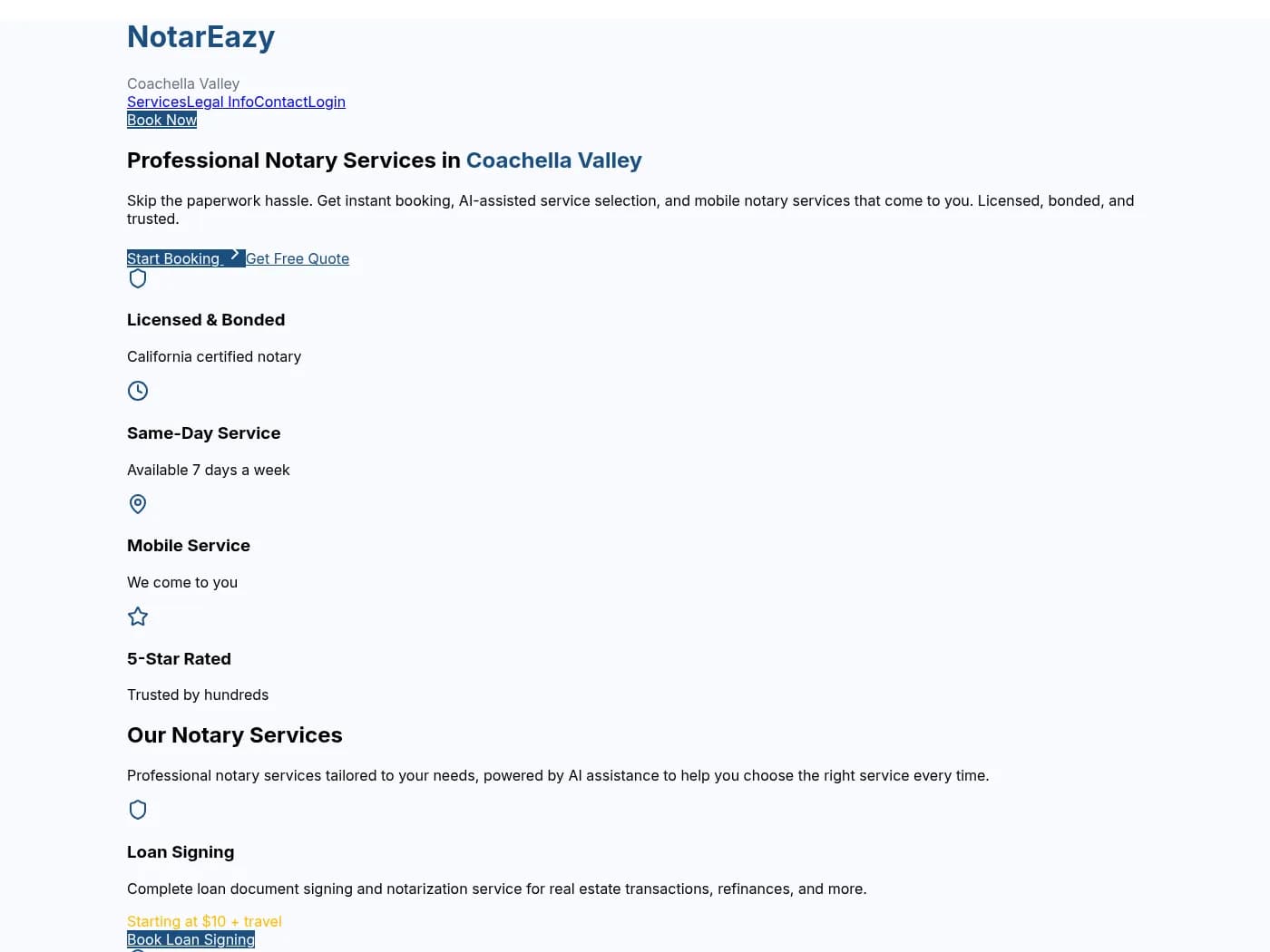 NotarEazy Smart Booking Platform