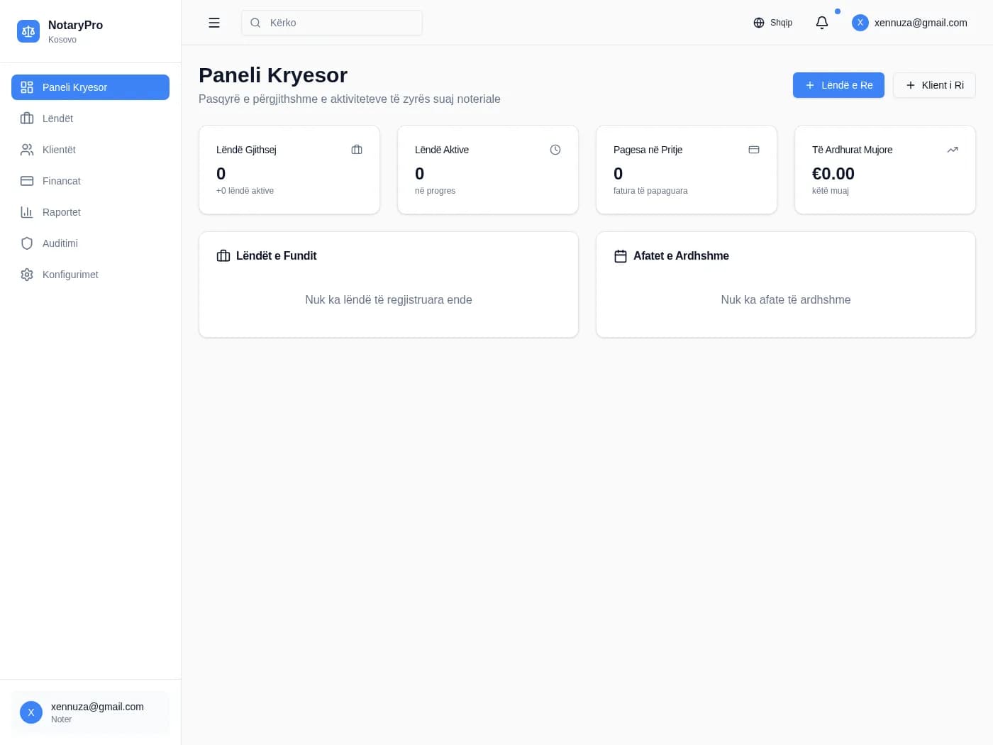 Notary Office MVP Web Application for Kosovo