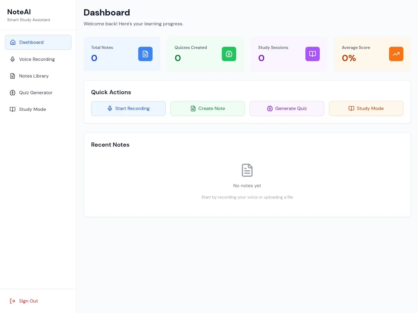NoteAI - Smart Voice-to-Notes and Study Assistant