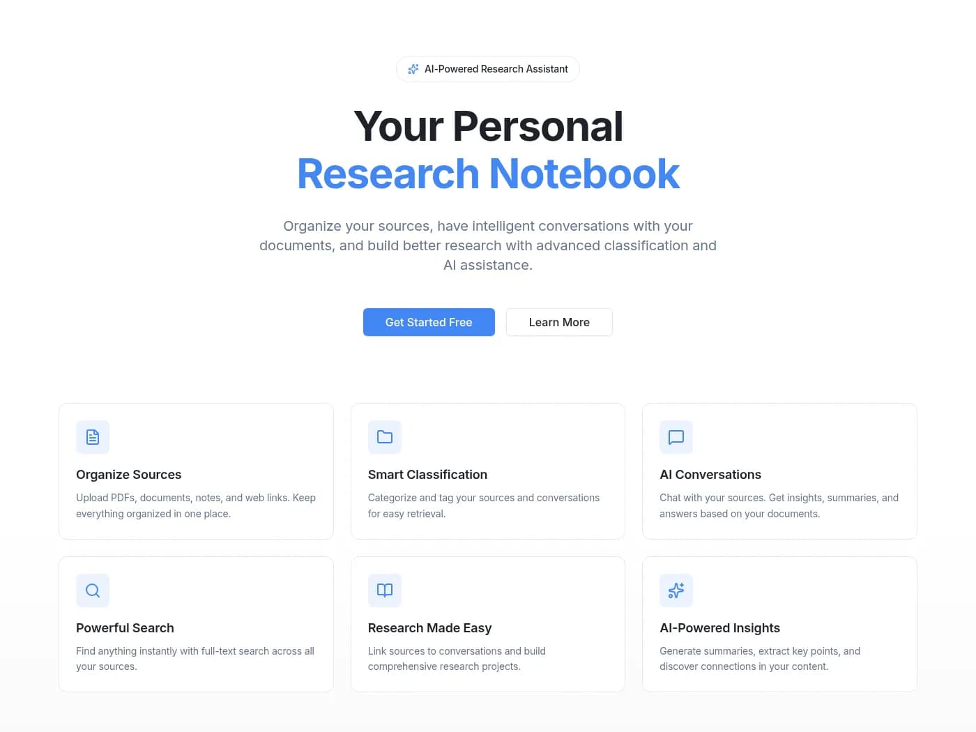 Smart NotebookLM Clone with Source & Conversation Organization
