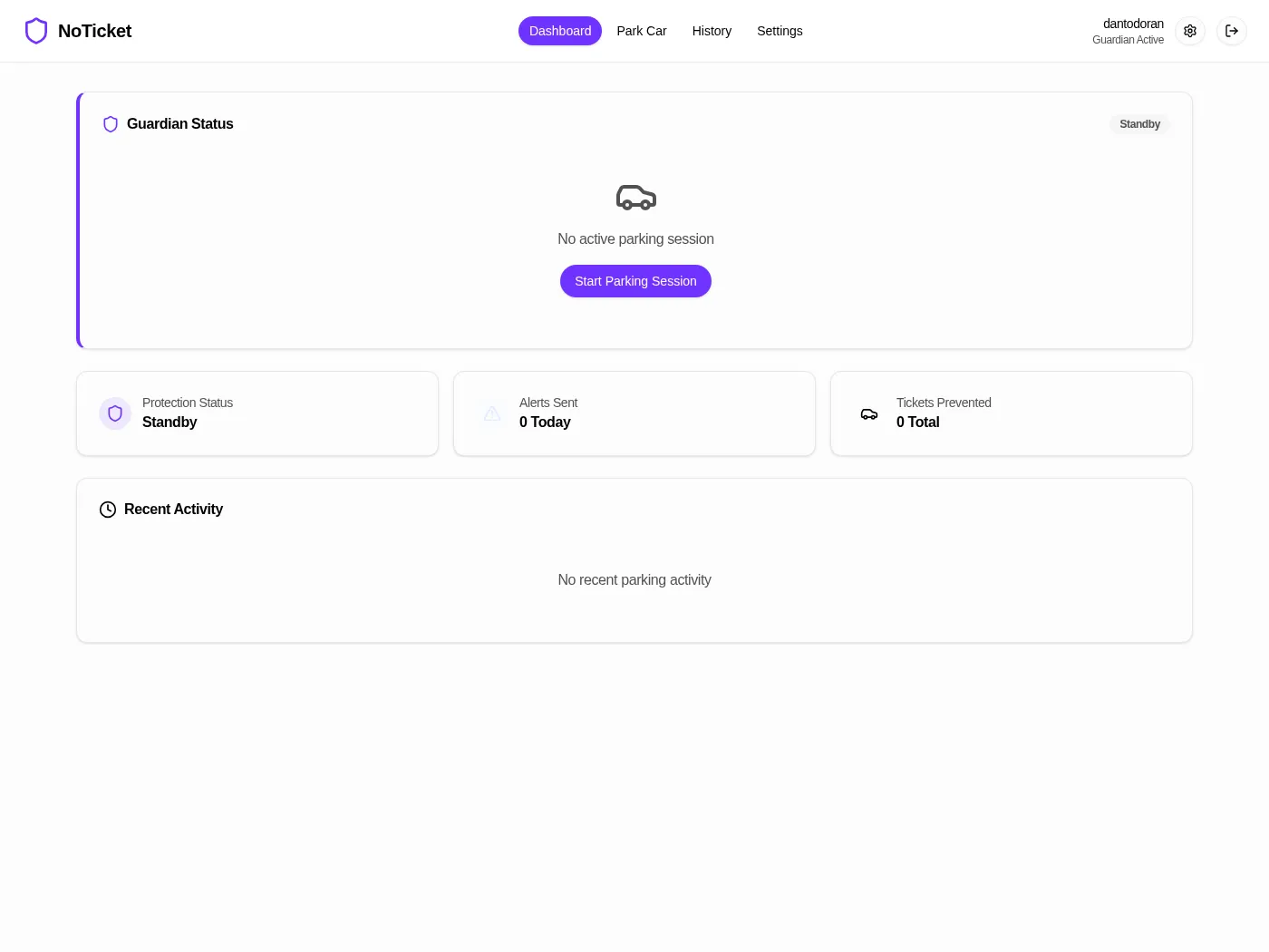 NoTicket: Smart Parking Guardian App