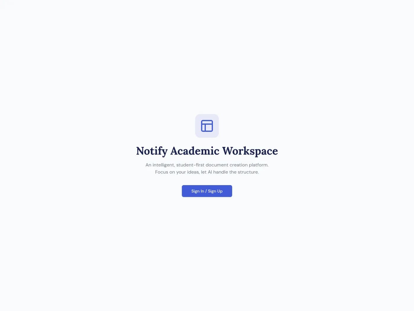Notify Academic Workspace