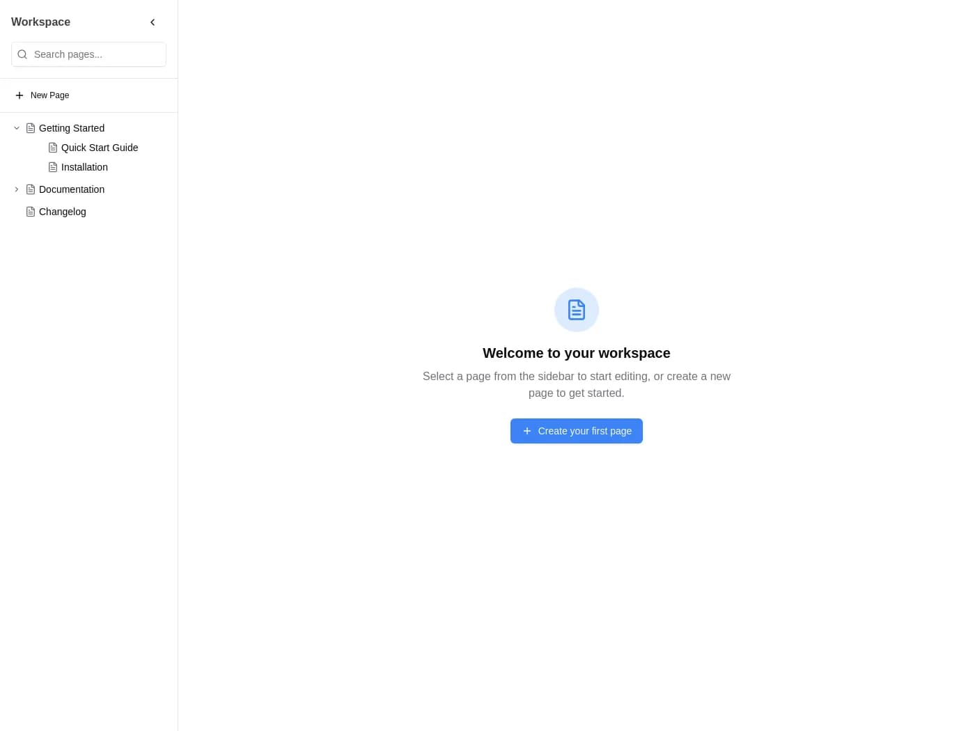 Notion-Style Documentation Platform