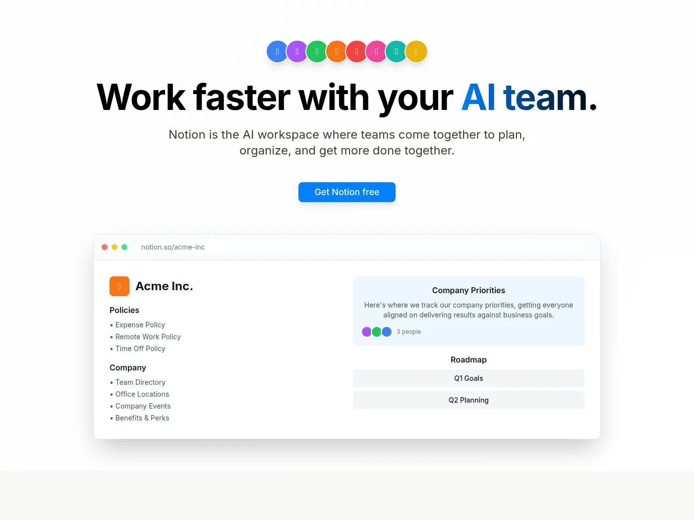Notion Landing Page Clone