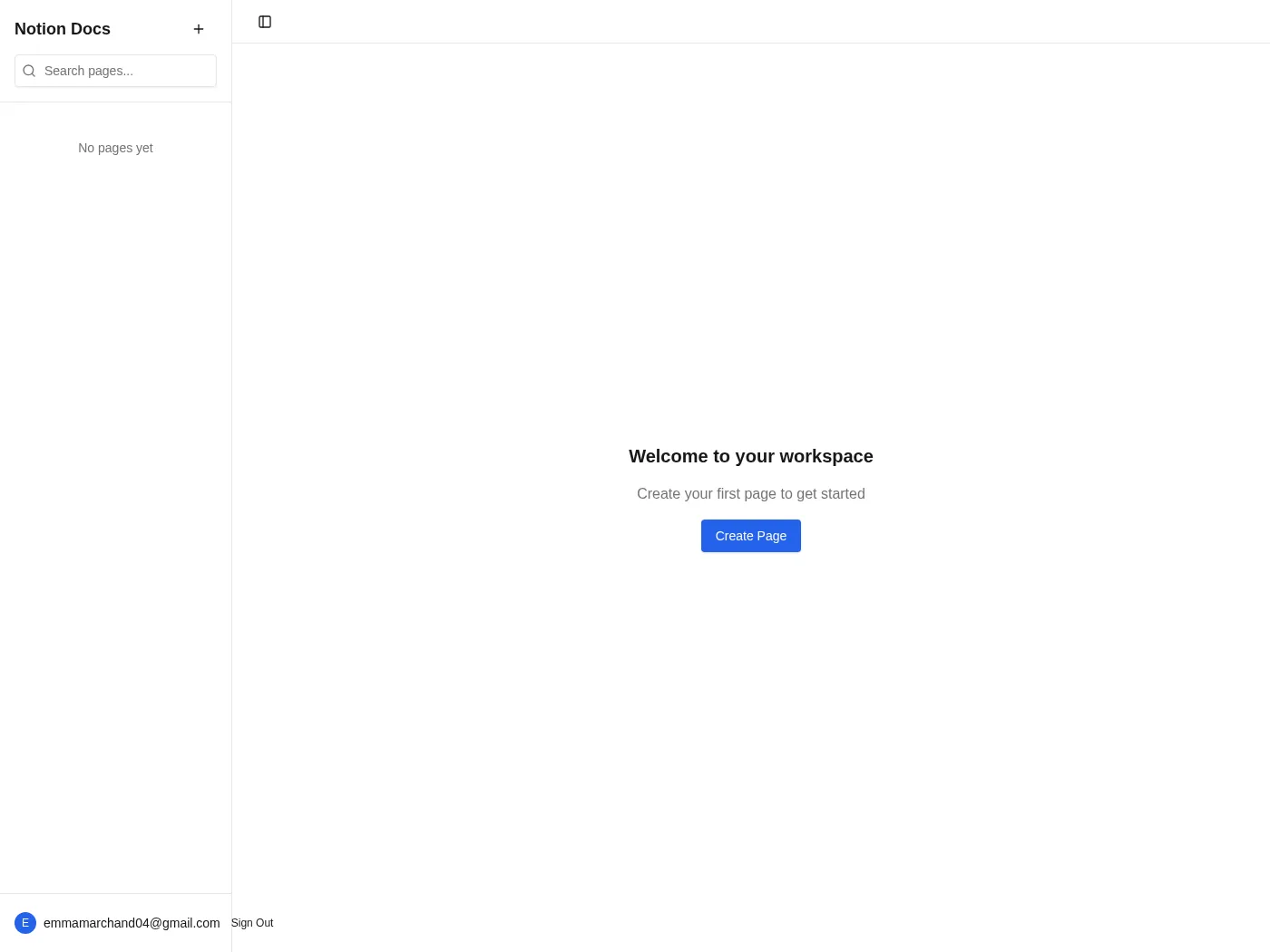 Notion-Style Workspace Docs