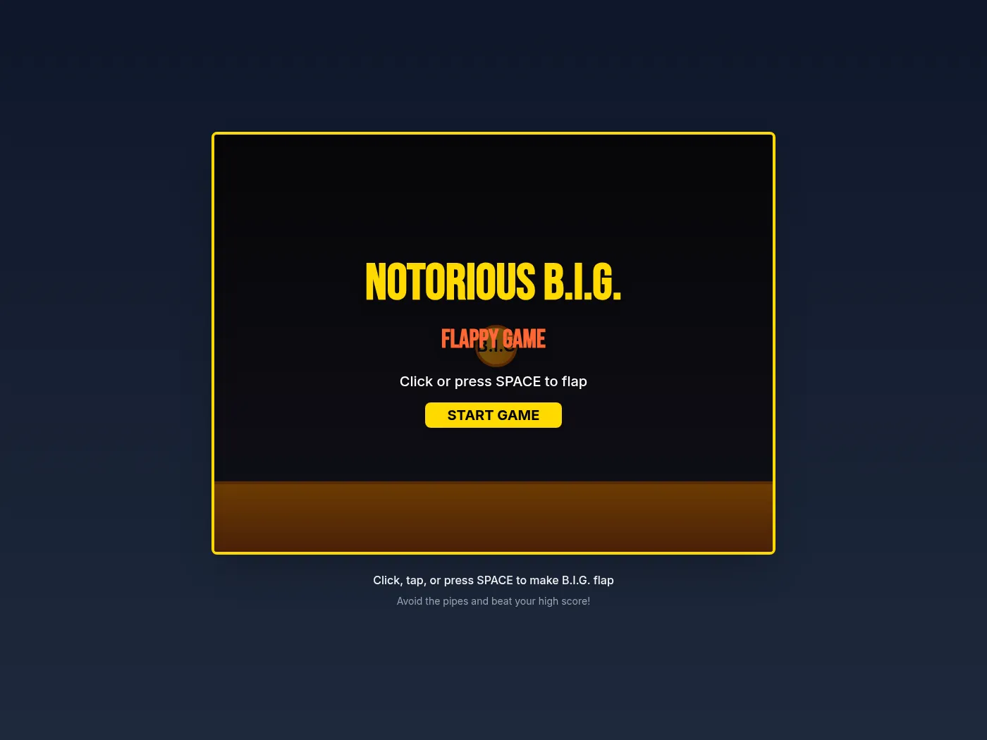 Notorious BIG Flappy Game
