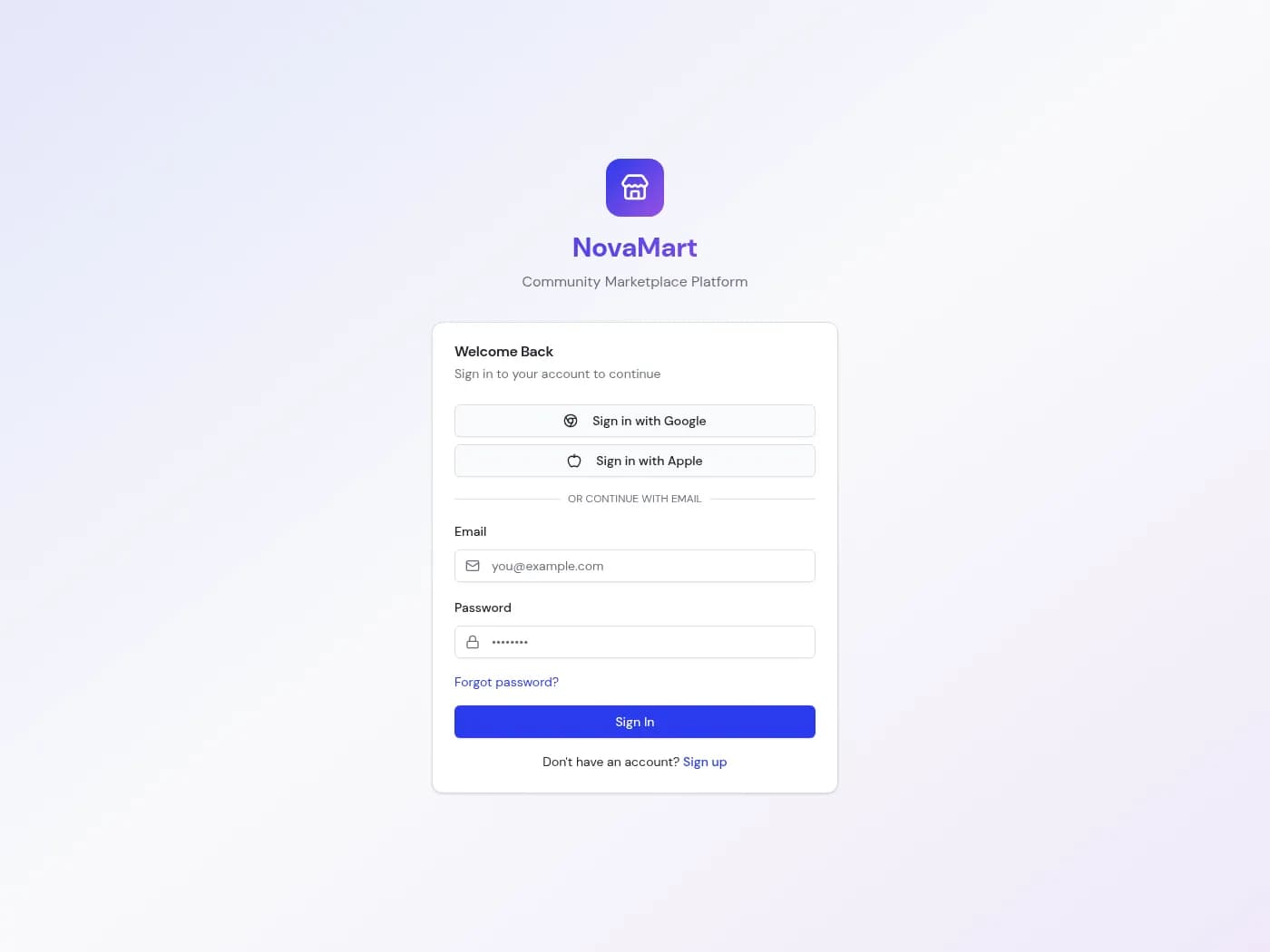 NovaMart Community Marketplace Platform