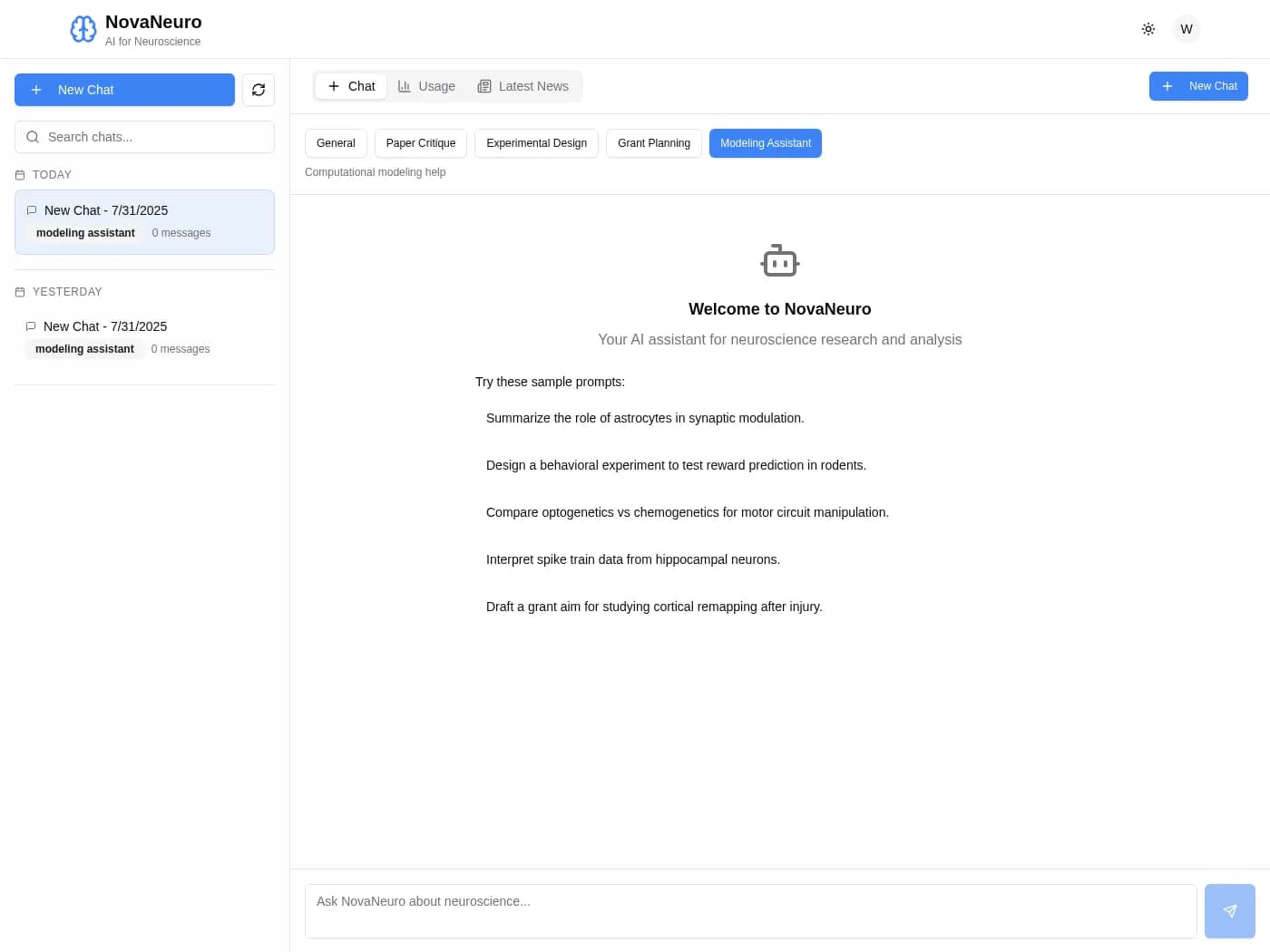 NovaNeuro: AI Assistant Platform for Neuroscience Professionals