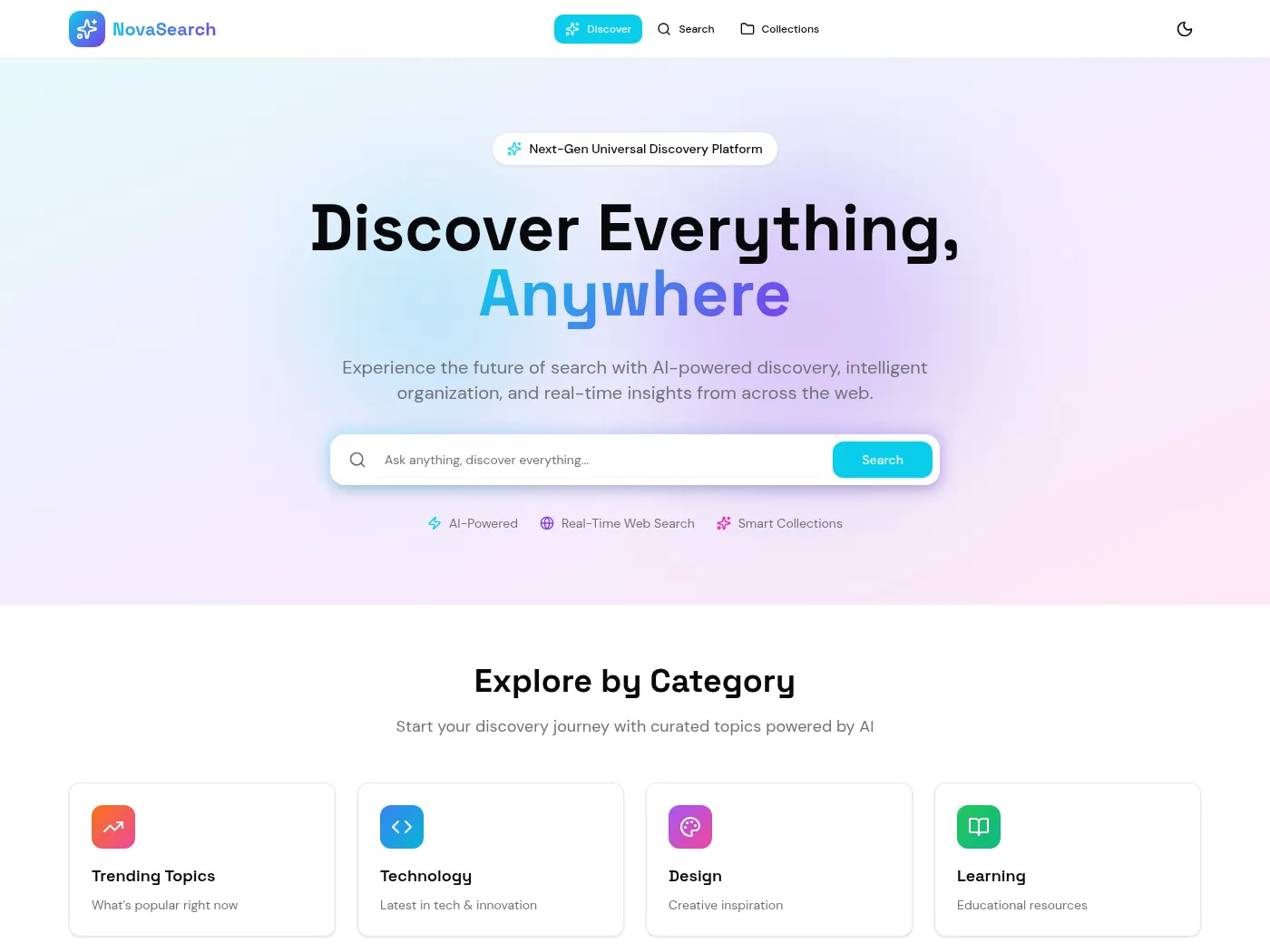 NovaSearch - The Next-Gen Universal Discovery App