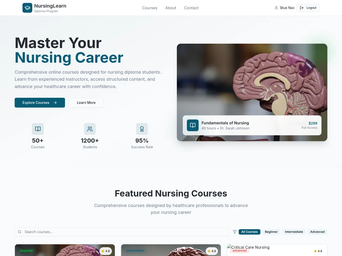 Nursing Diploma eLearning Platform