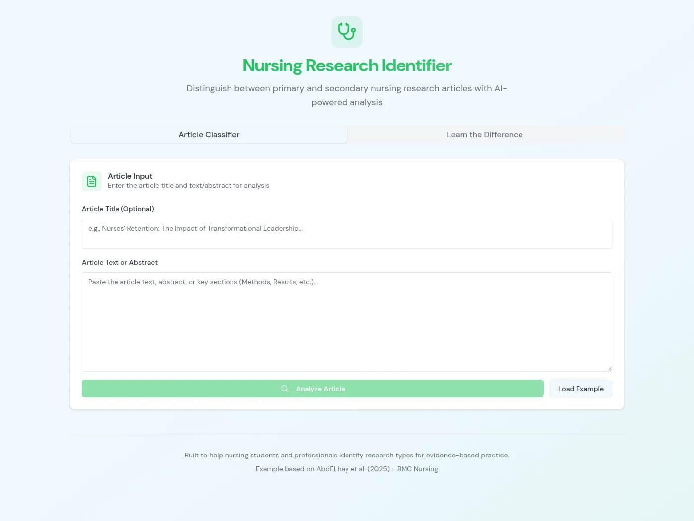 Primary vs. Secondary Nursing Research Identifier