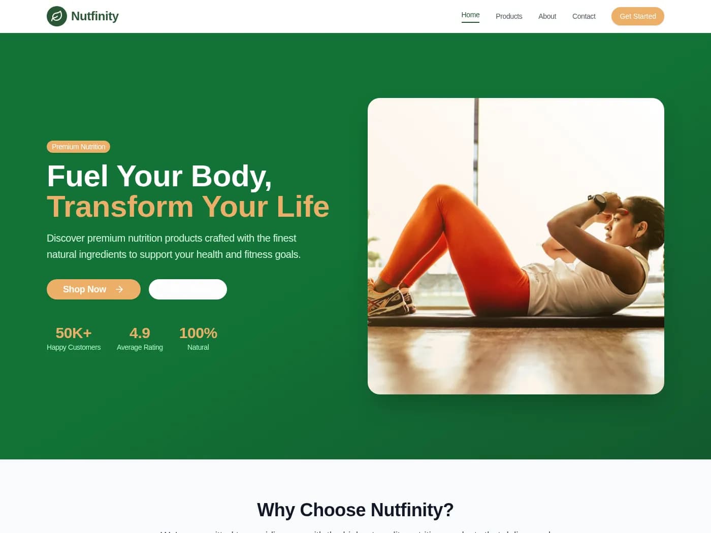 Nutfinity Brand Website