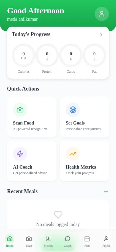 NutriAI: Intelligent Mobile Nutrition Coach & Food Scanner
