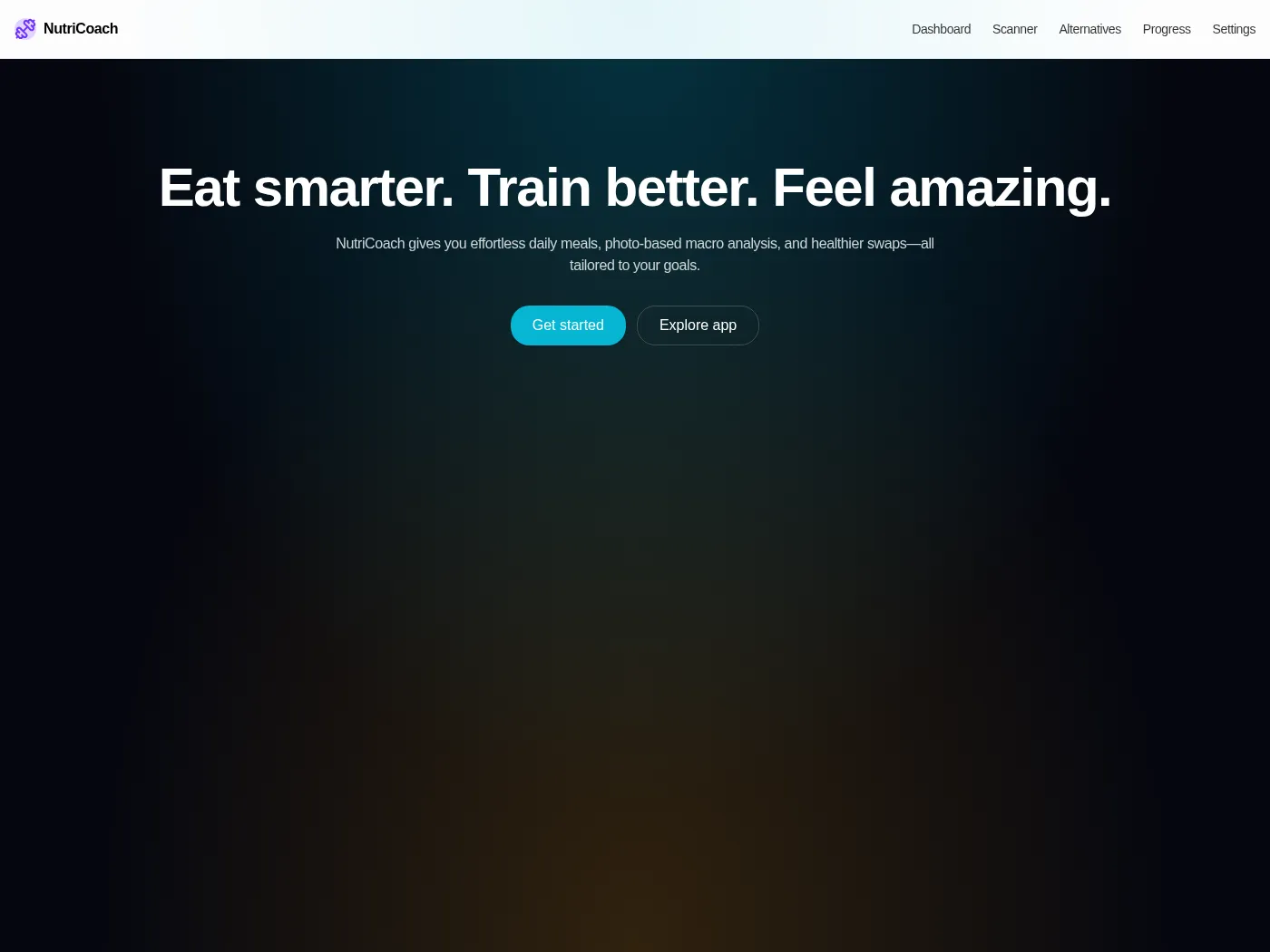 NutriCoach: Smart Fitness & Nutrition Assistant