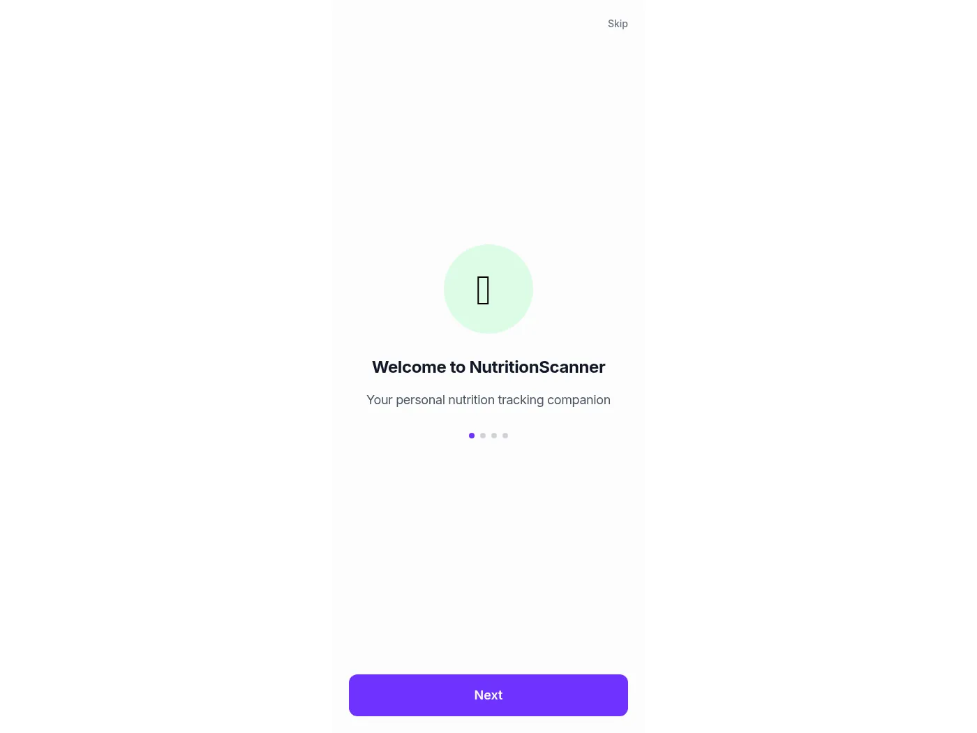 NutritionScanner Mobile App