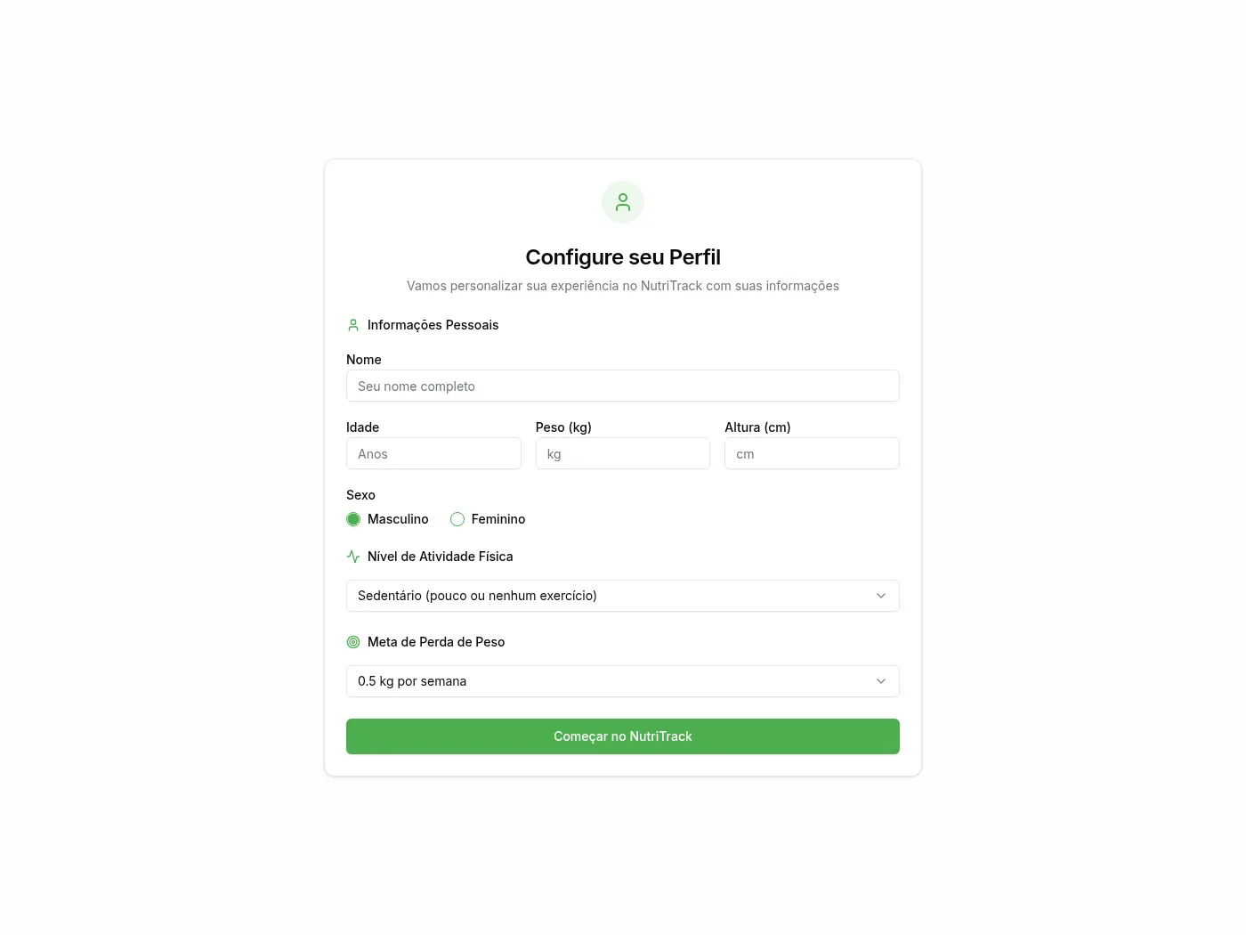 NutriTrack: Personal Nutrition & Hydration Manager