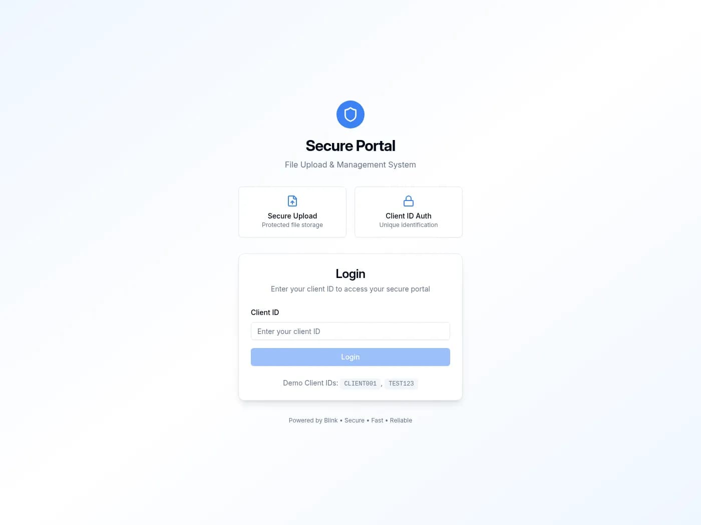 Nuxt3 Secure Login & File Upload Portal