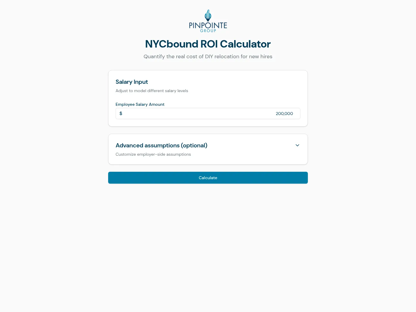 NYCbound ROI Calculator – Quantifying Employer & Employee Relocation Costs