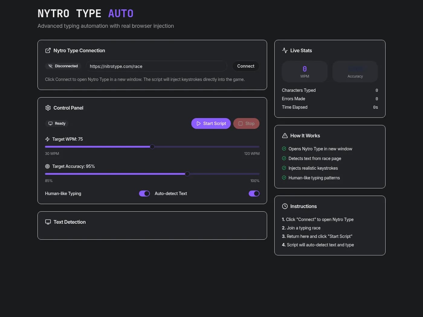 Nytro Type Auto Typing Script