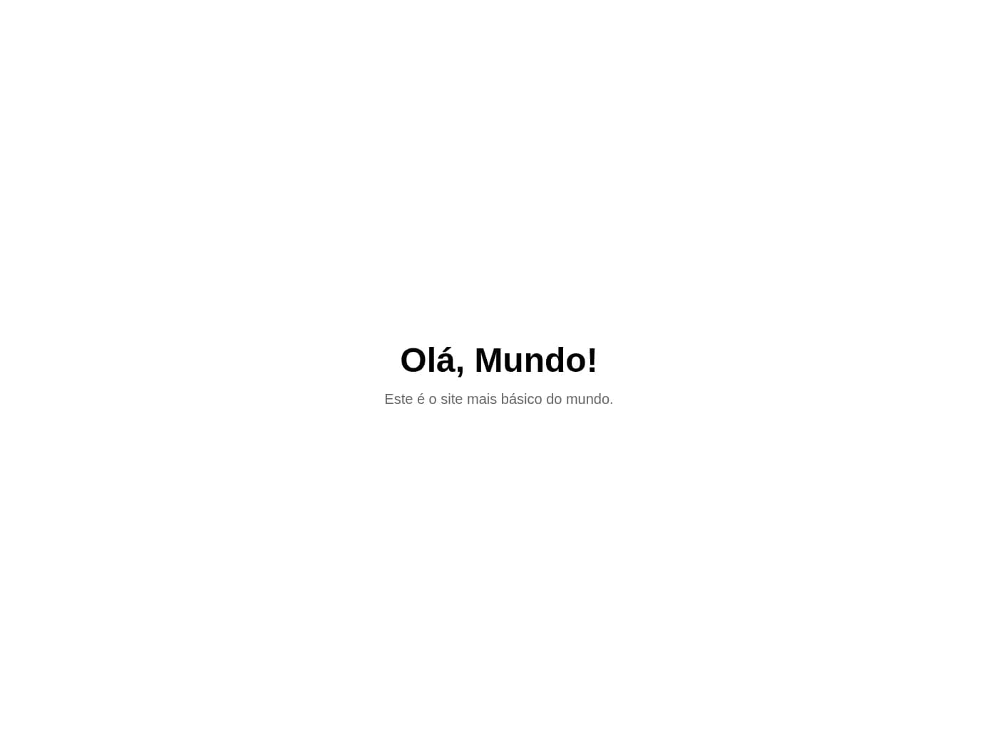 O site mais básico do mundo