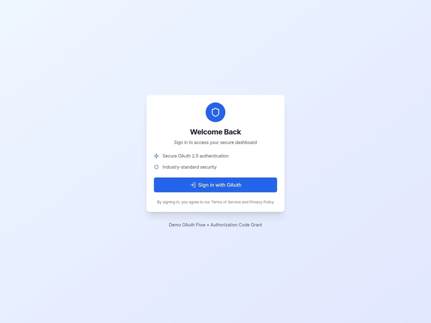 OAuth SPA Authentication App